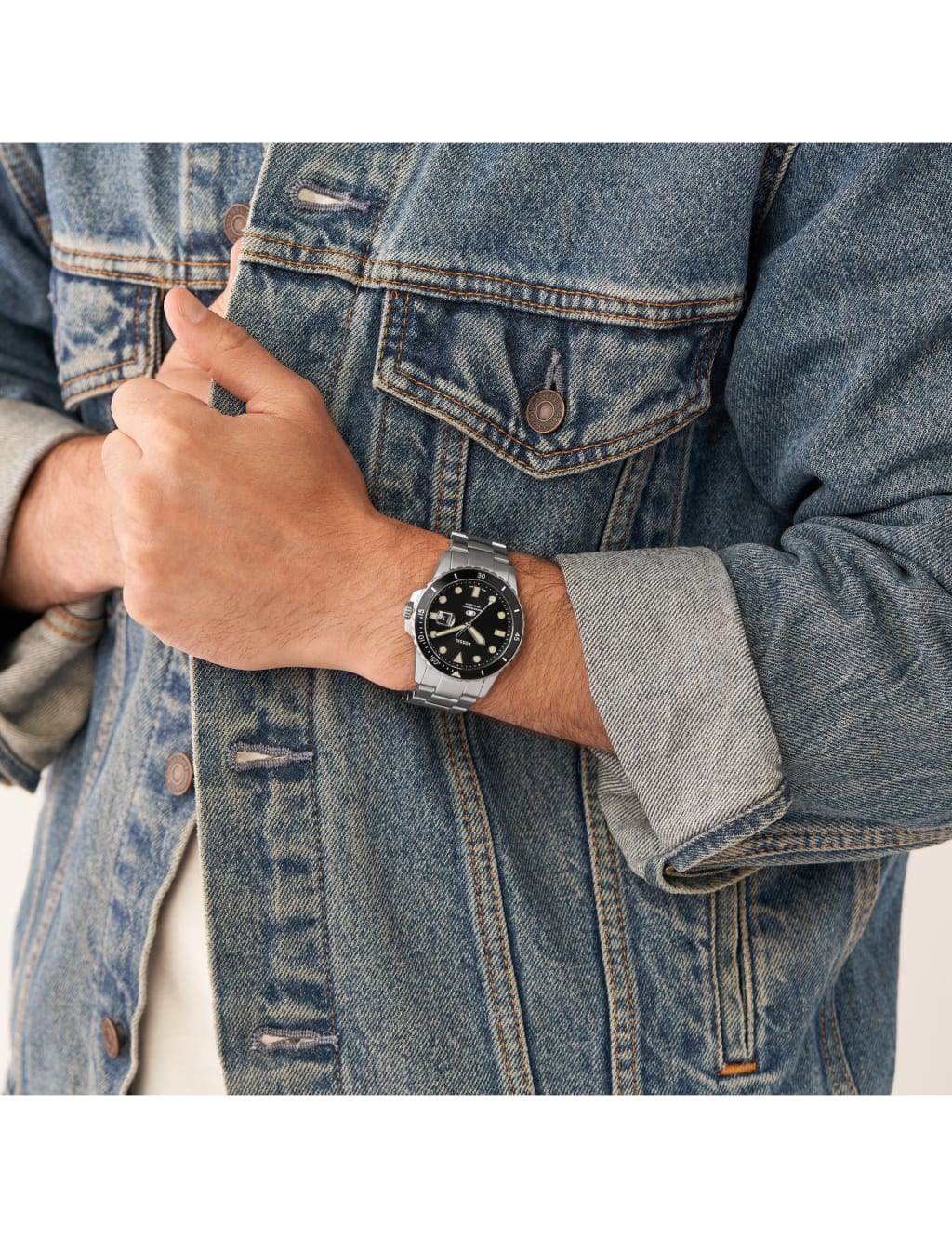 Fossil Stainless Steel Watch | Fossil | M&S