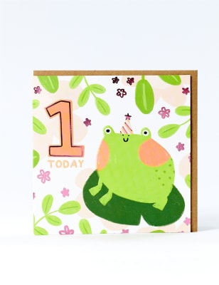 Frog 1st Birthday Card | M&S