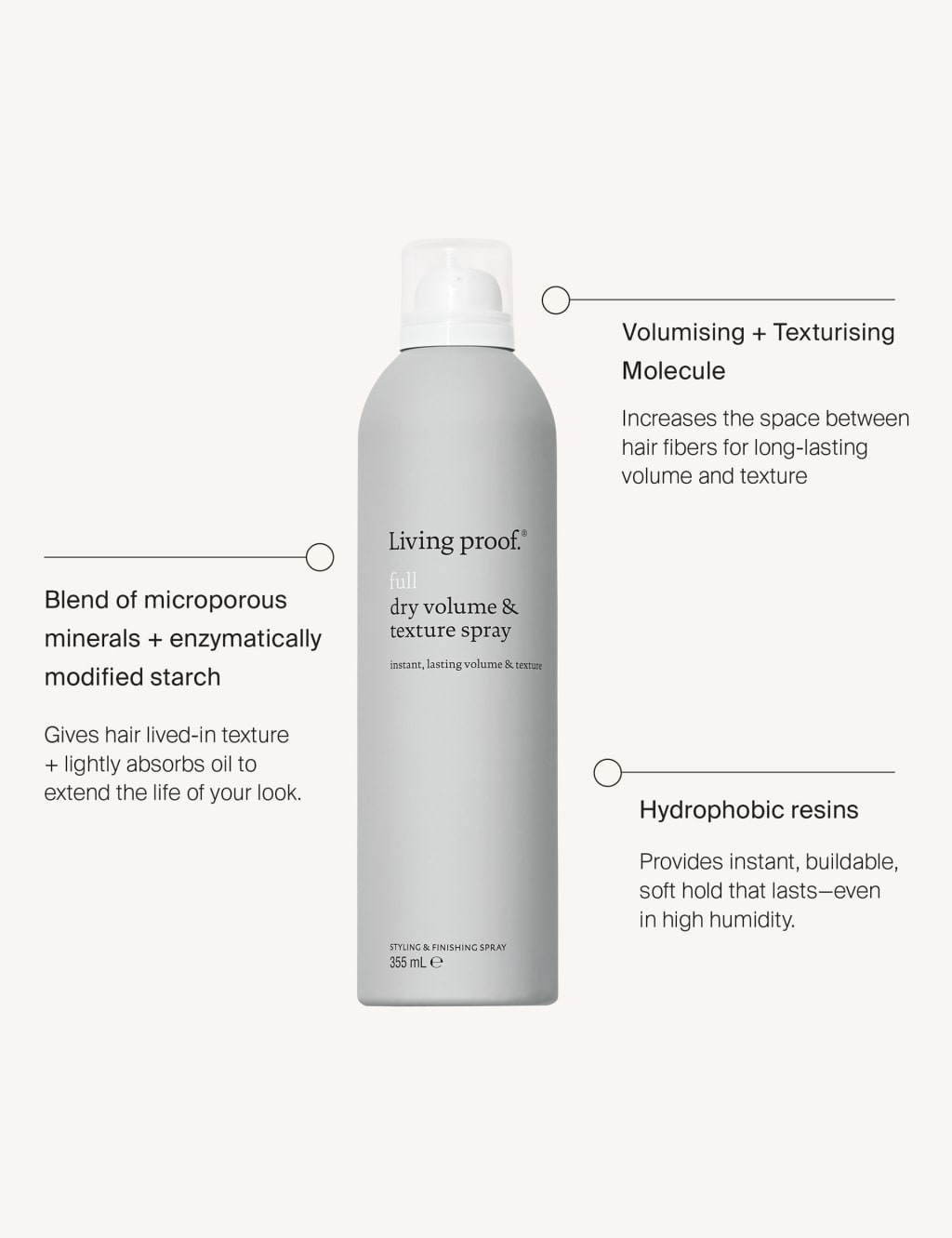Full Dry Volume & Texture Spray 355ml | Living proof.® | M&S