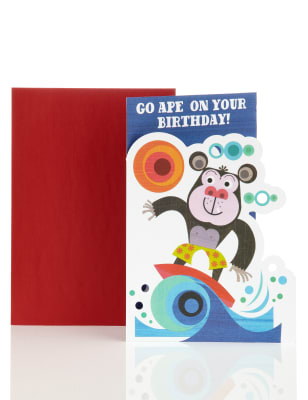 Fun Go Ape Birthday Card | M&S