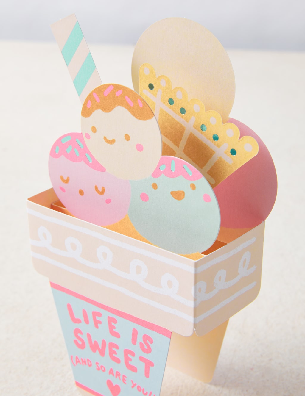 Fun Ice-Cream Shaped 3D Birthday Card | M&S