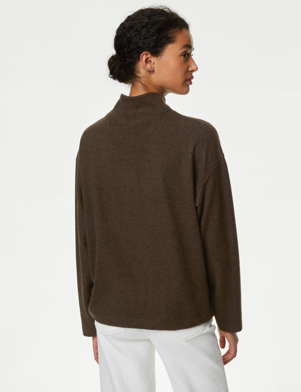 Funnel Neck Cosy Long Sleeve Top | M&S Collection | M&S