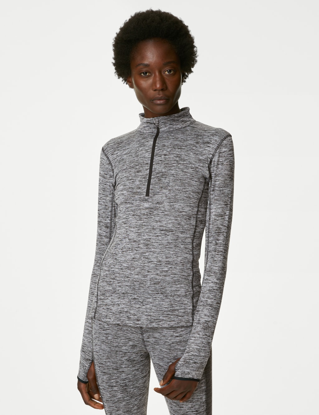Funnel Neck Half Zip Running Top | Goodmove | M&S