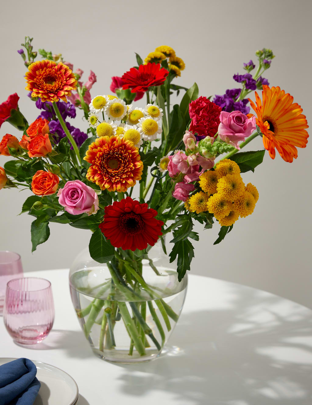 Gerbera, Carnation & Rose Bright Bouquet | M&S