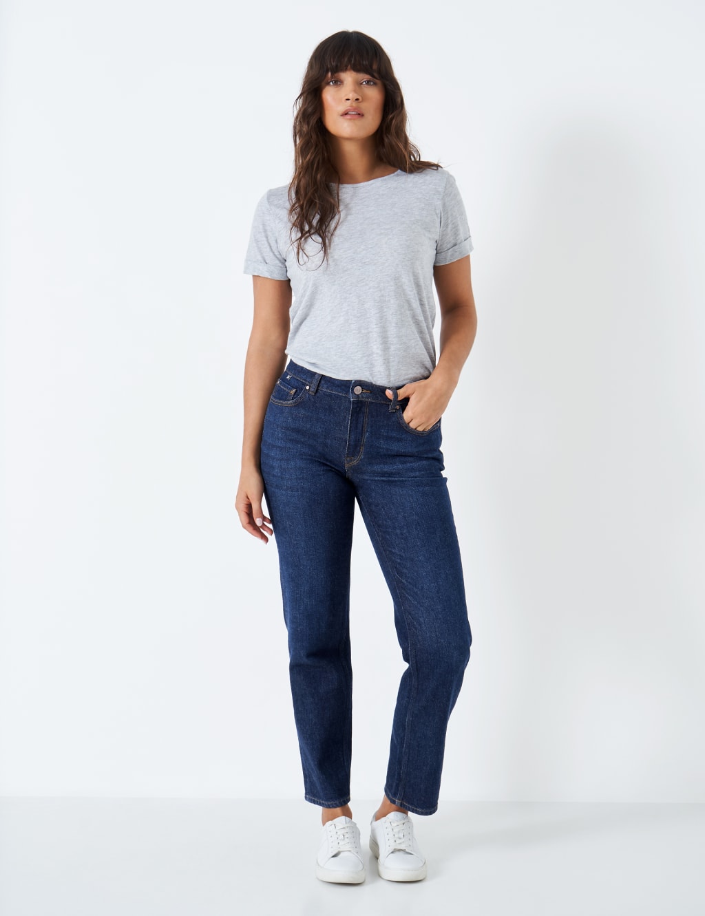 Girlfriend High Waisted Jeans | Crew Clothing | M&S