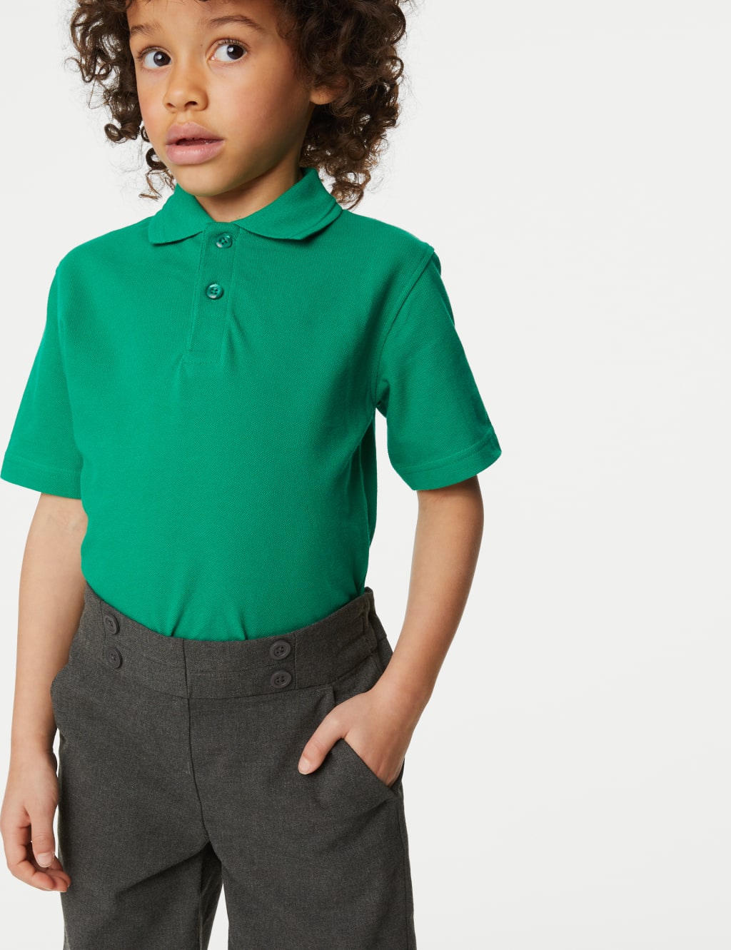 Girls' Button Front School Shorts (2-16 Yrs) | M&S Collection | M&S