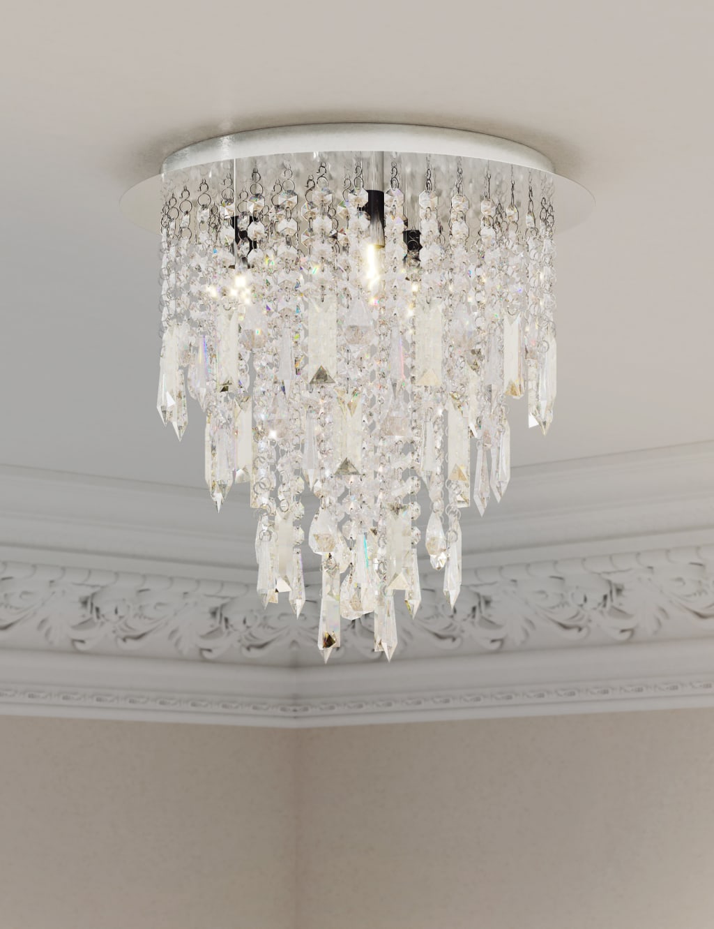 Glamour Beaded Flush Light | M&S Collection | M&S