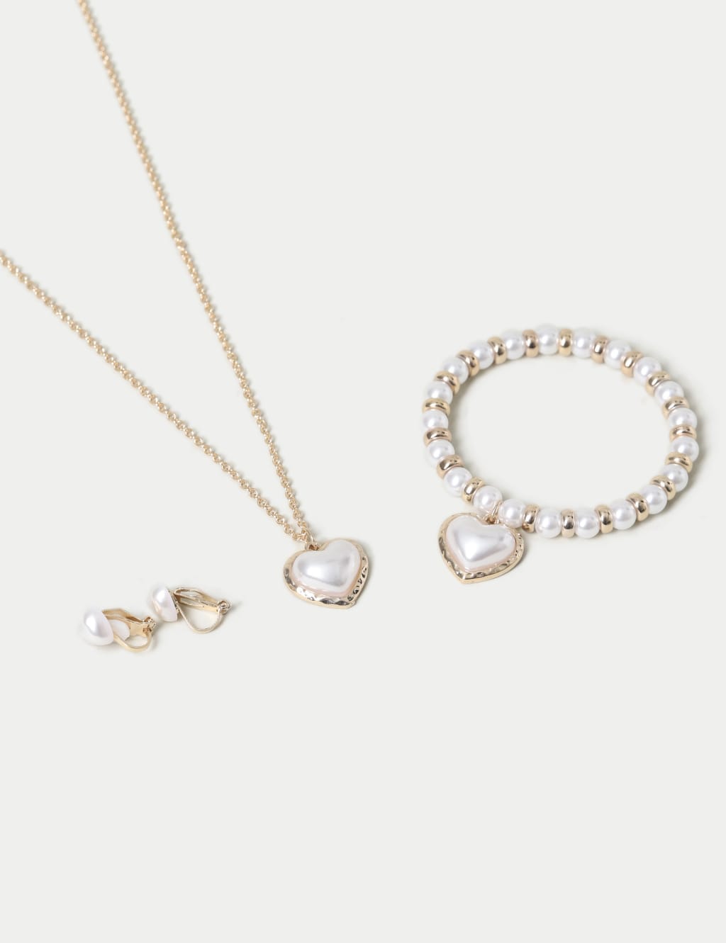 Gold and Pearl Effect Necklace and Bracelet Set | M&S Collection | M&S