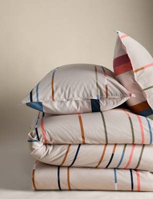 Cotton Rich Striped Bedding Set | M&S Collection | M&S