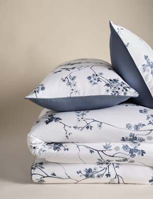 Pure Cotton Sateen Trailing Cherry Blossom Bedding Set | M&S Collection ...