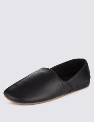 Leather Full Cut Slippers | M&S Collection Luxury | M&S