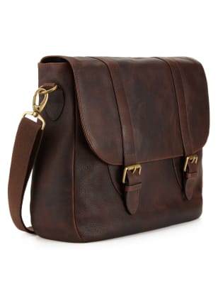 Leather Saddle Dispatch Bag | Blue Harbour | M&S