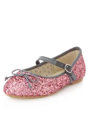 Bow Glitter Shoes (Younger Girls) | M&S