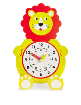Wooden Lion Clock | M&S