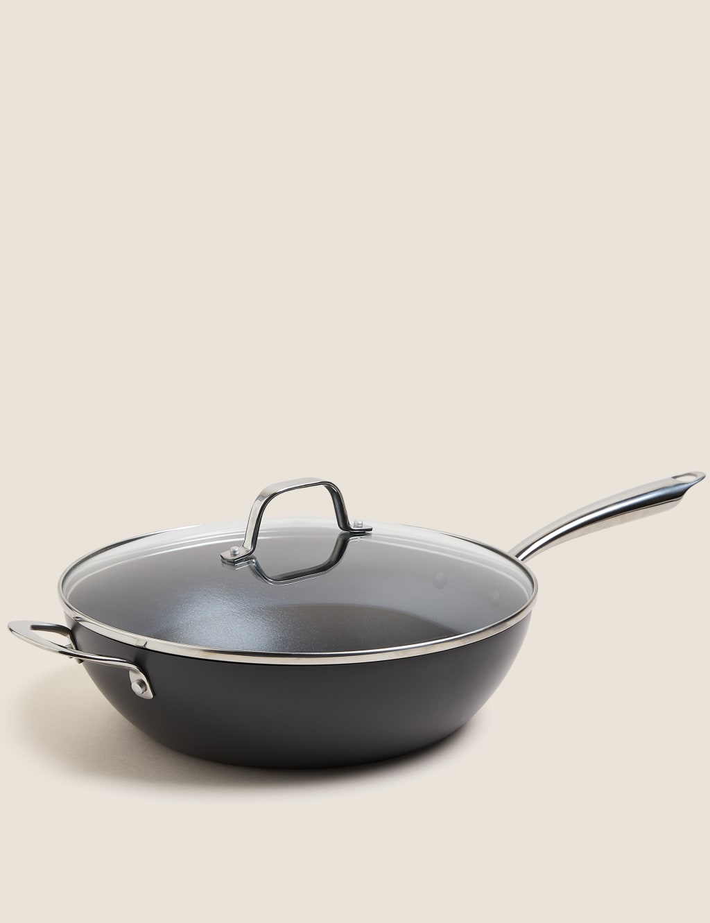 Hard Anodised 30cm Large Wok | M&S chef | M&S