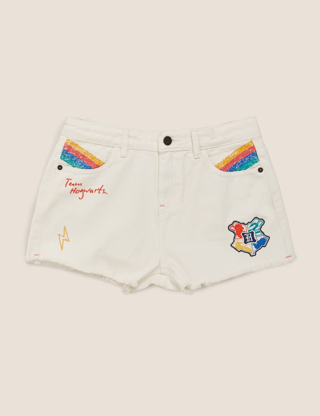Harry Potter™ Denim Embroidered Shorts (6-16 Yrs) | M&S