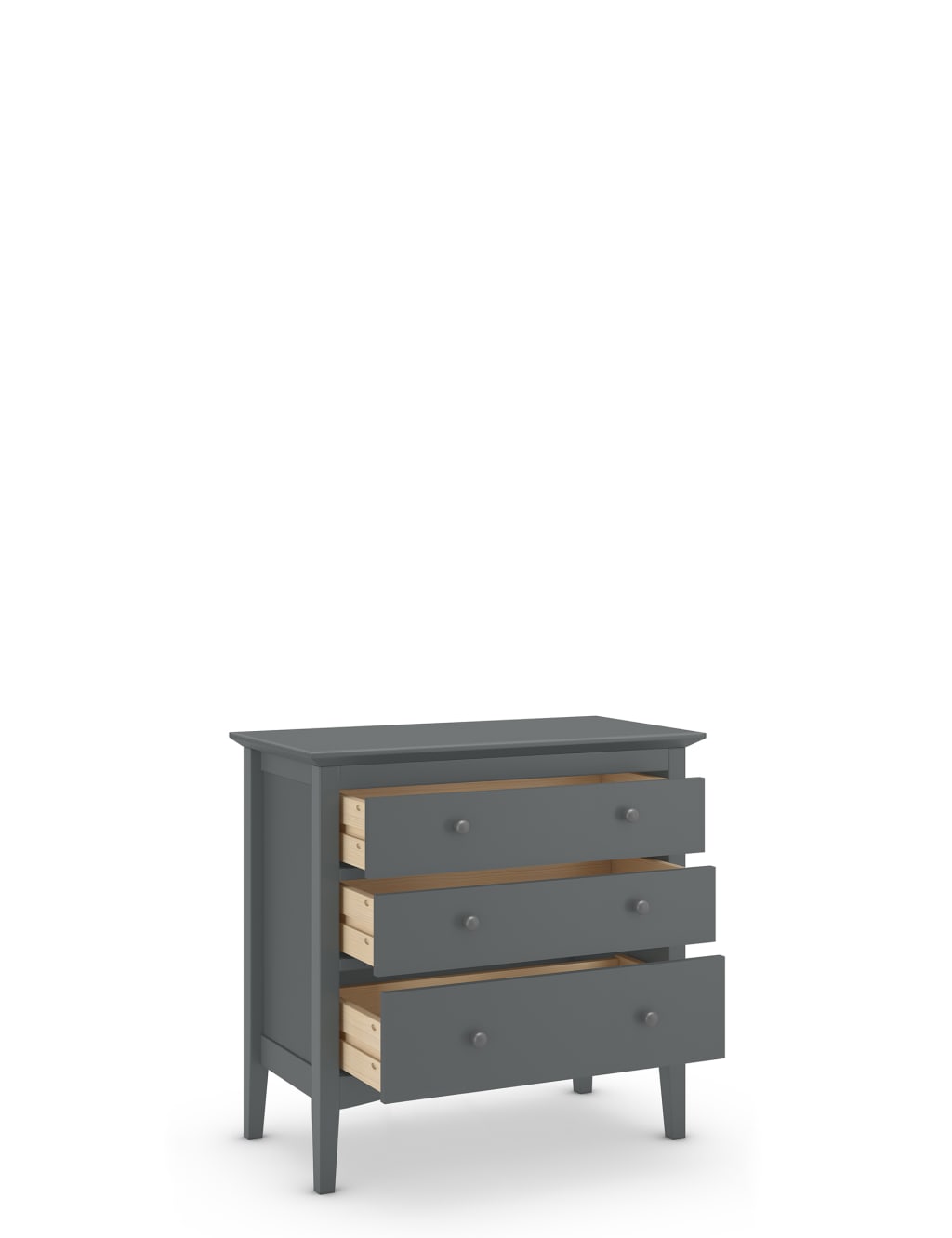 Hastings Dark Grey 3 Drawer Chest | M&S
