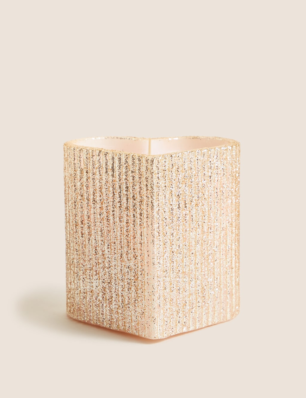 Heart Pillar Light Up Candle | M&S Collection | M&S