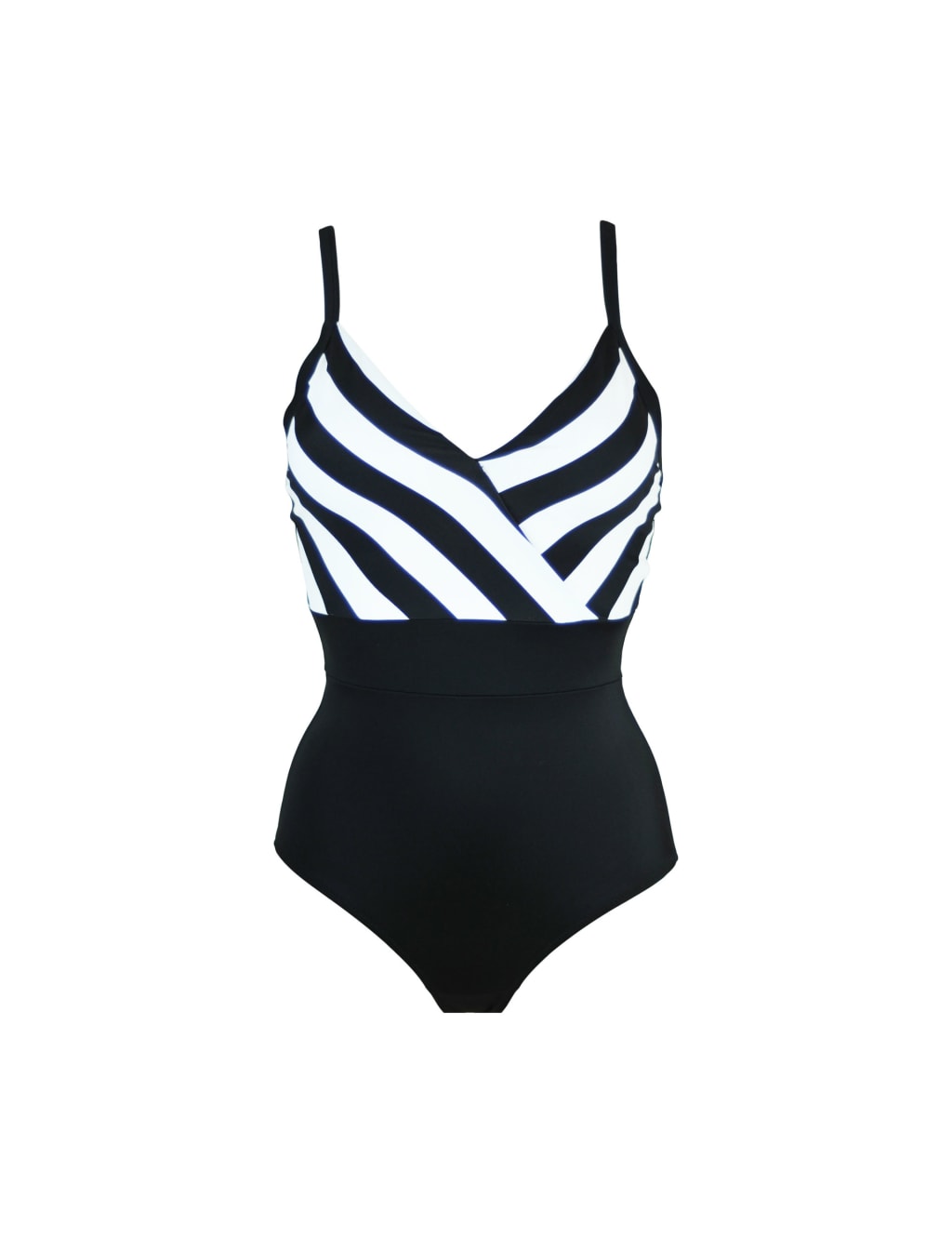 High Line Striped V-Neck Swimsuit | Pour Moi | M&S