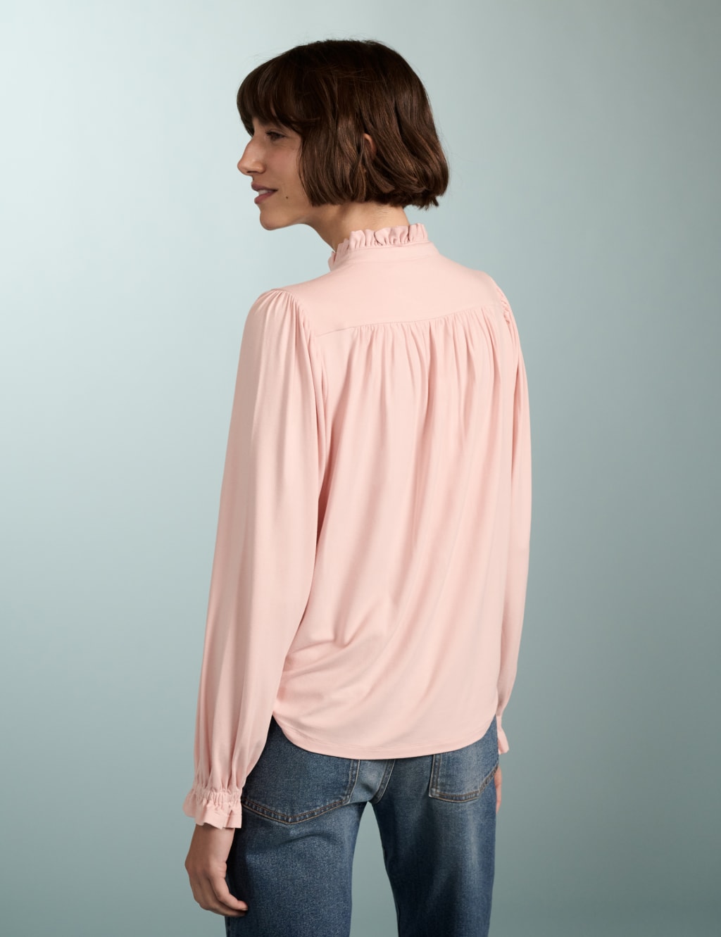 High Neck Frill Detail Blouse | BAUKJEN | M&S