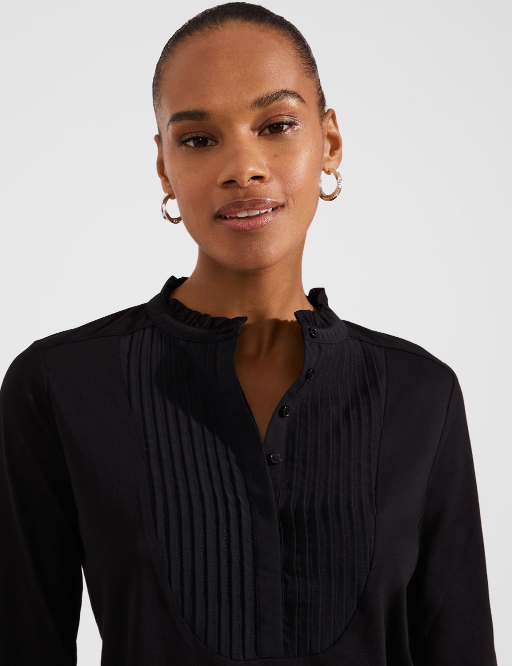 High Neck Pintuck Top | HOBBS | M&S