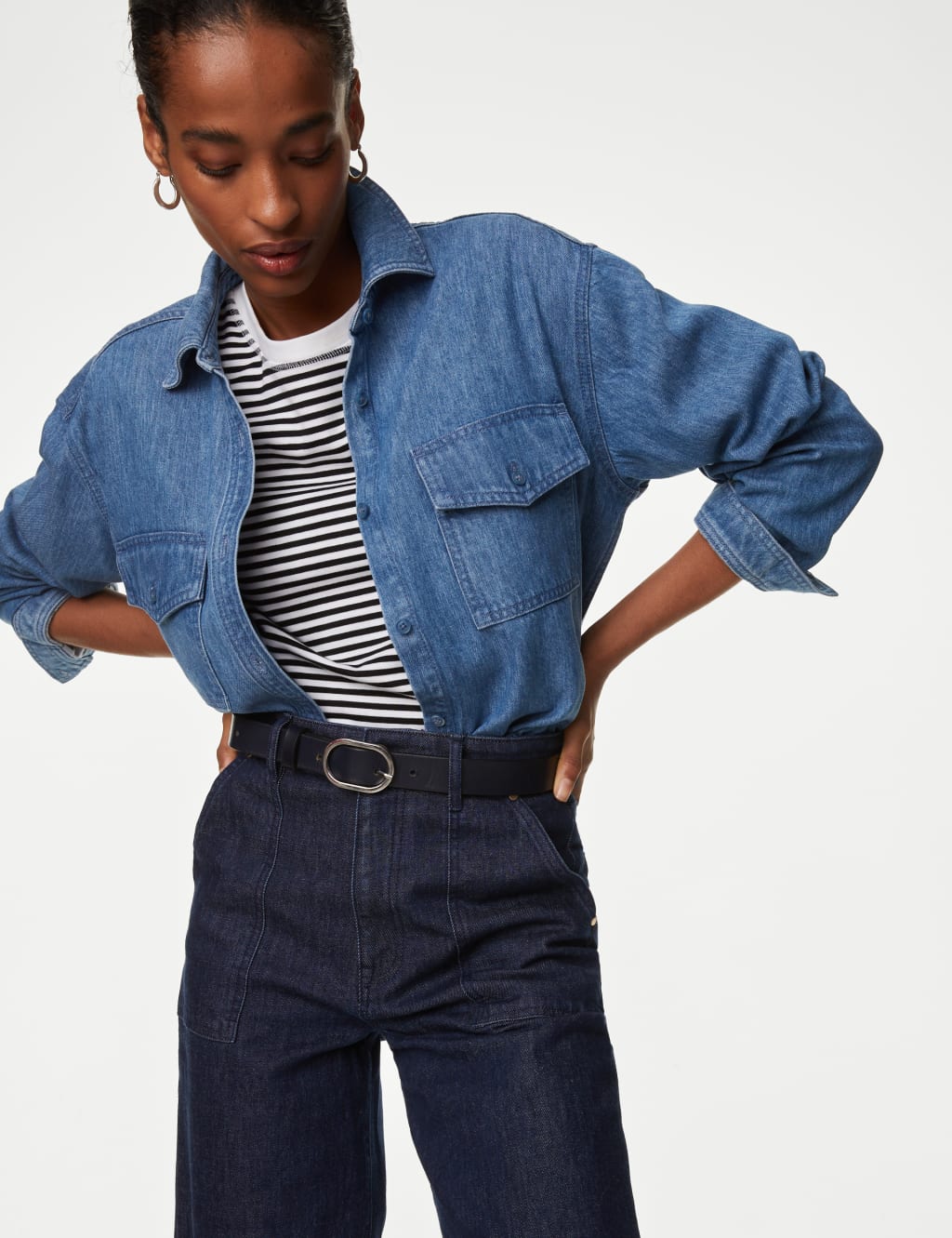 High Waisted Straight Leg Carpenter Jean | Autograph | M&S