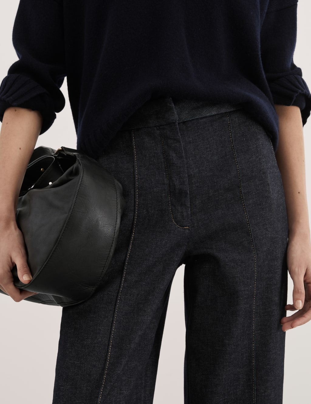 High Waisted Straight Leg Jeans | JAEGER | M&S