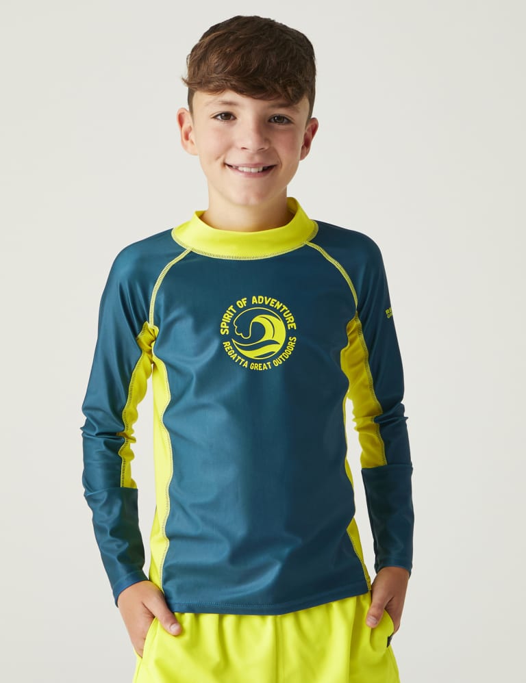 Hoku II Colourblock Rash Vest (3-14 Yrs) | Regatta | M&S