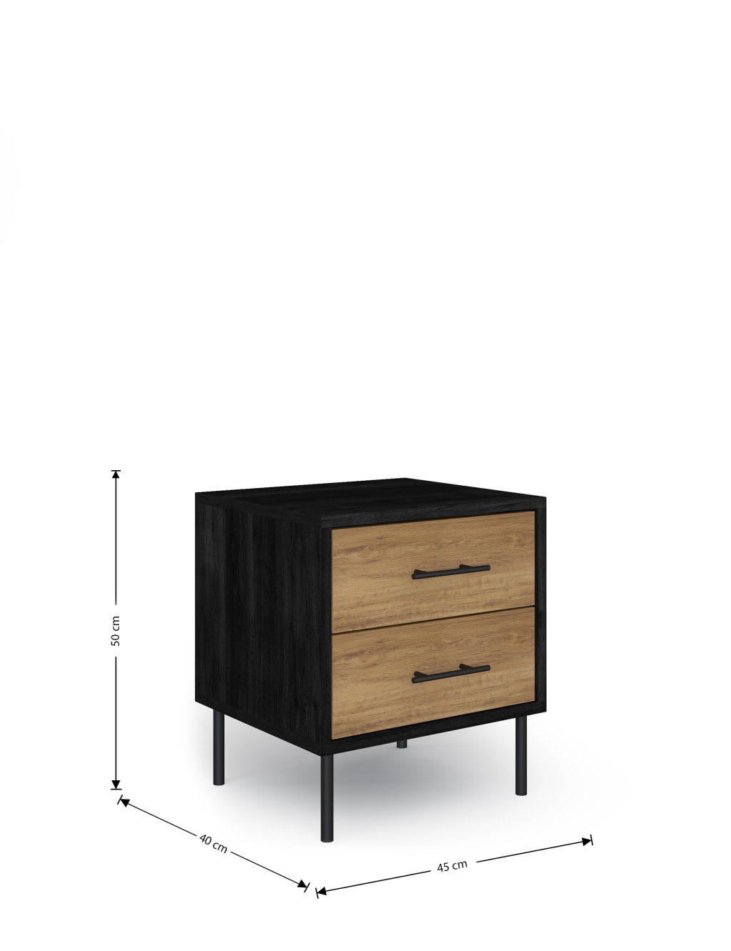Holt 2 Drawer Bedside Table | M&S