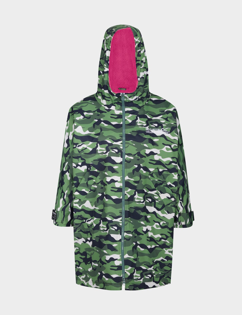 Hooded Borg Lined Camouflage Drying Robe (5-13 Yrs) | Regatta | M&S