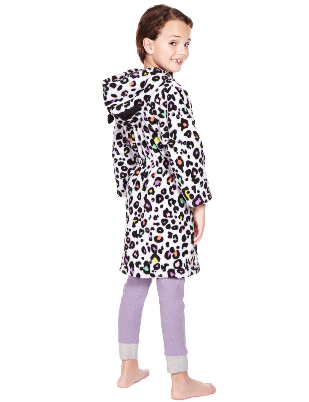 Hooded Leopard Print Dressing Gown with StayNEW™ (1-7 Years) | M&S