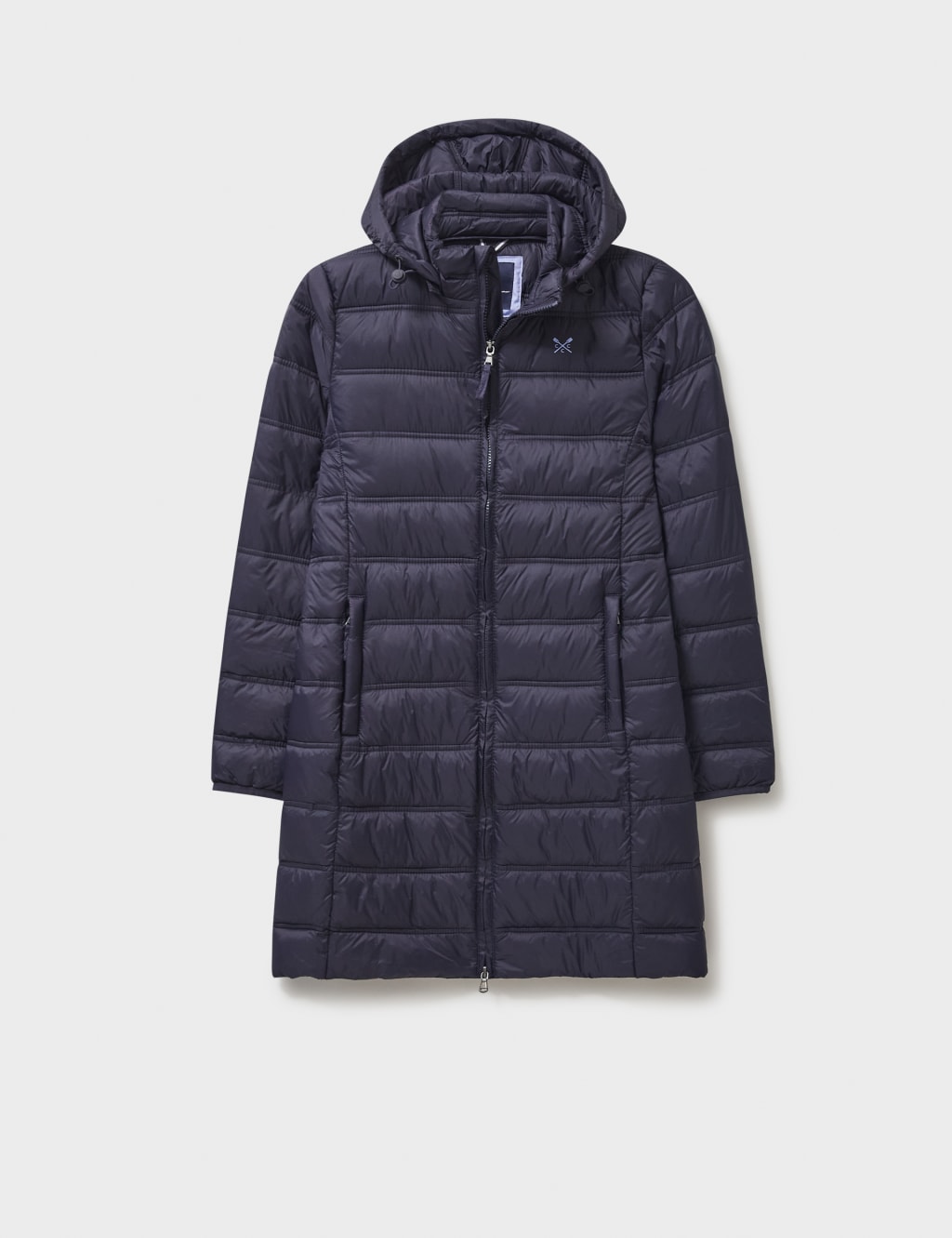 Hooded Lightweight Longline Puffer Jacket | Crew Clothing | M&S
