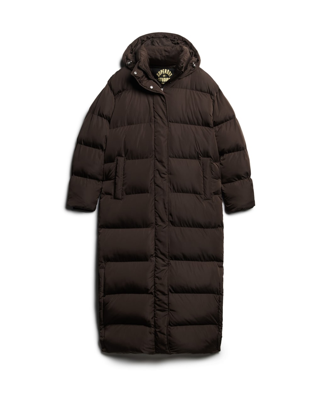 Hooded Relaxed Longline Puffer Coat | Superdry | M&S