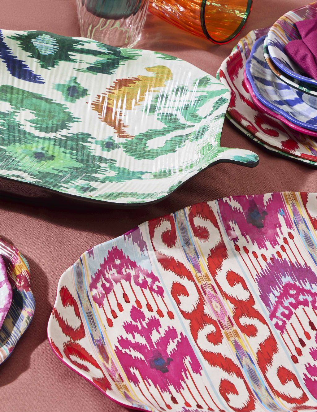 Buy Ikat Brights Oval Picnic Platter | M&S Collection | M&S