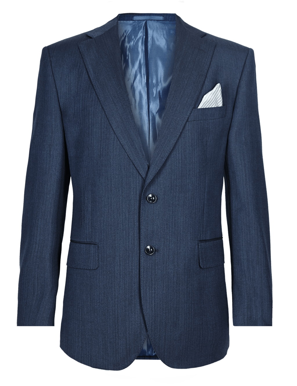 Indigo Regular Fit Single Breasted Jacket | Collezione | M&S