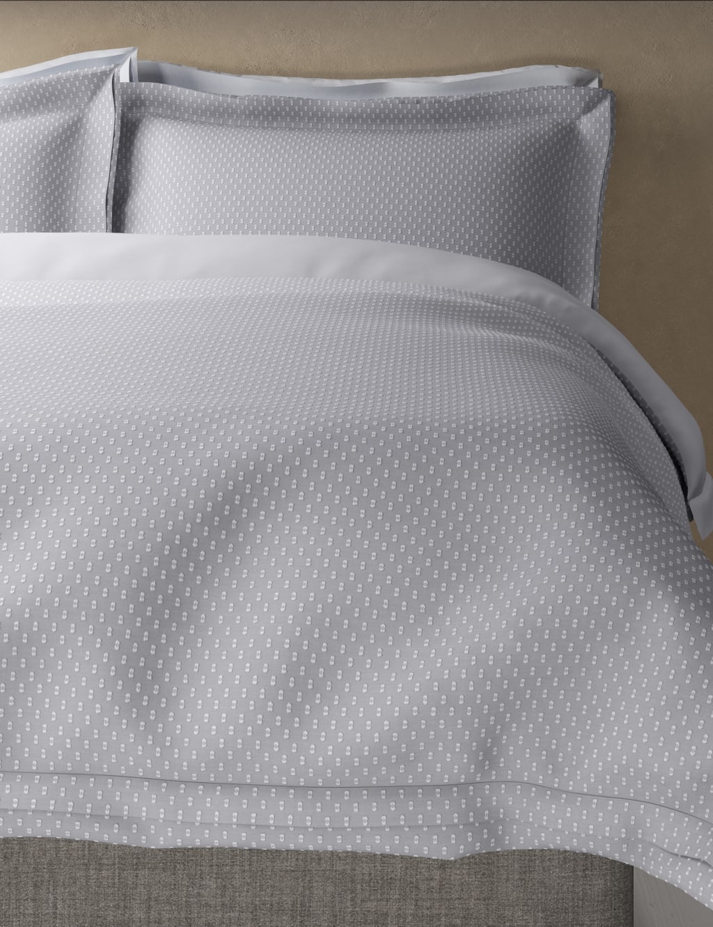 Iris Pure Cotton Spotty Dobby Bedding Set | M&S Collection | M&S