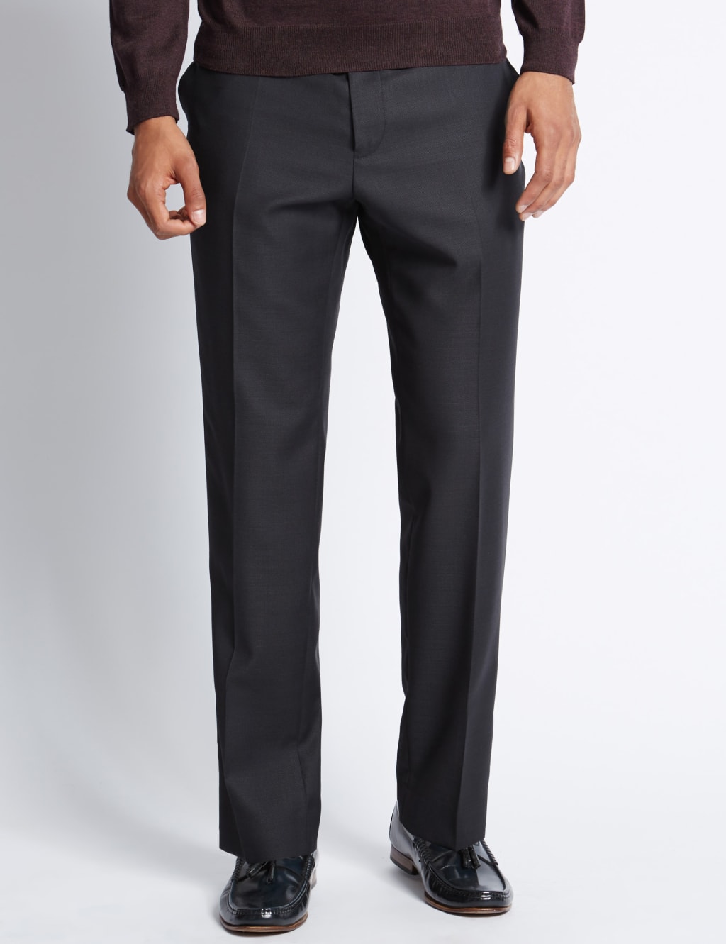 Italian wool Tailored Fit Trousers | Collezione | M&S