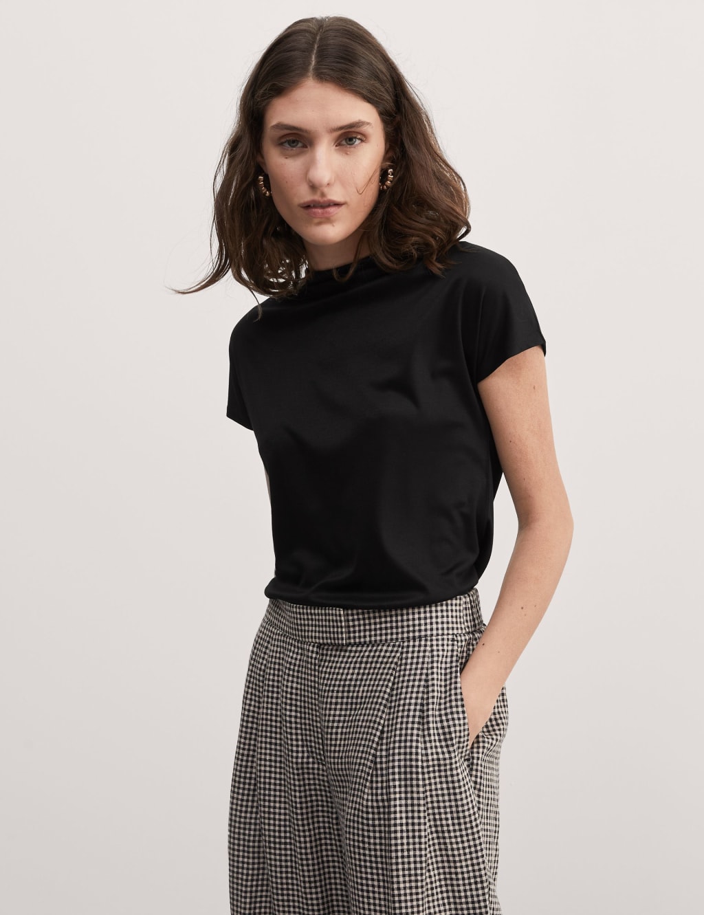 Jersey Funnel Neck Top | JAEGER | M&S