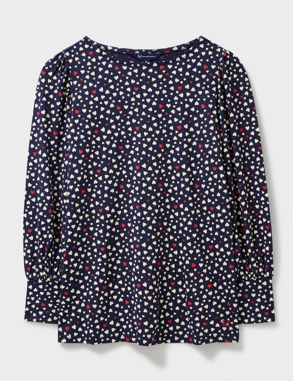 Jersey Heart Print Top | Crew Clothing | M&S