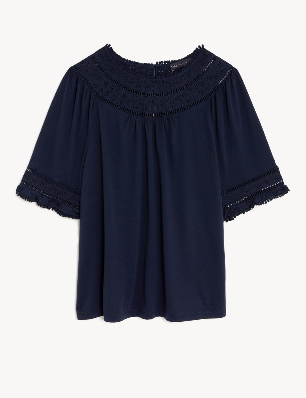 Jersey Lace Insert Top | M&S Collection | M&S