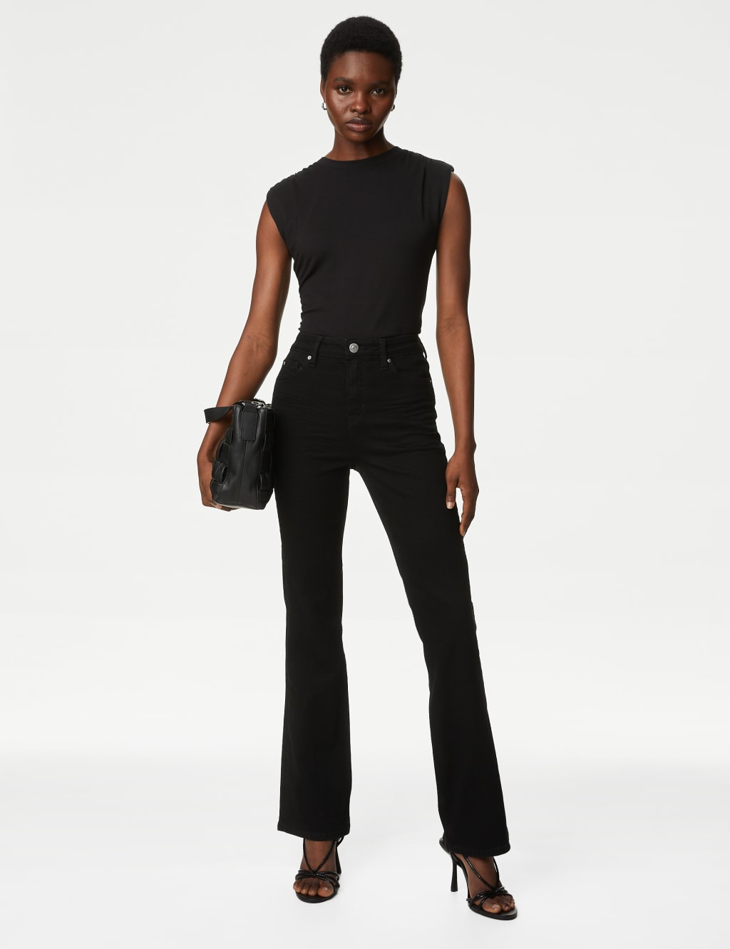 Jersey Padded Shoulder Top | M&S Collection | M&S