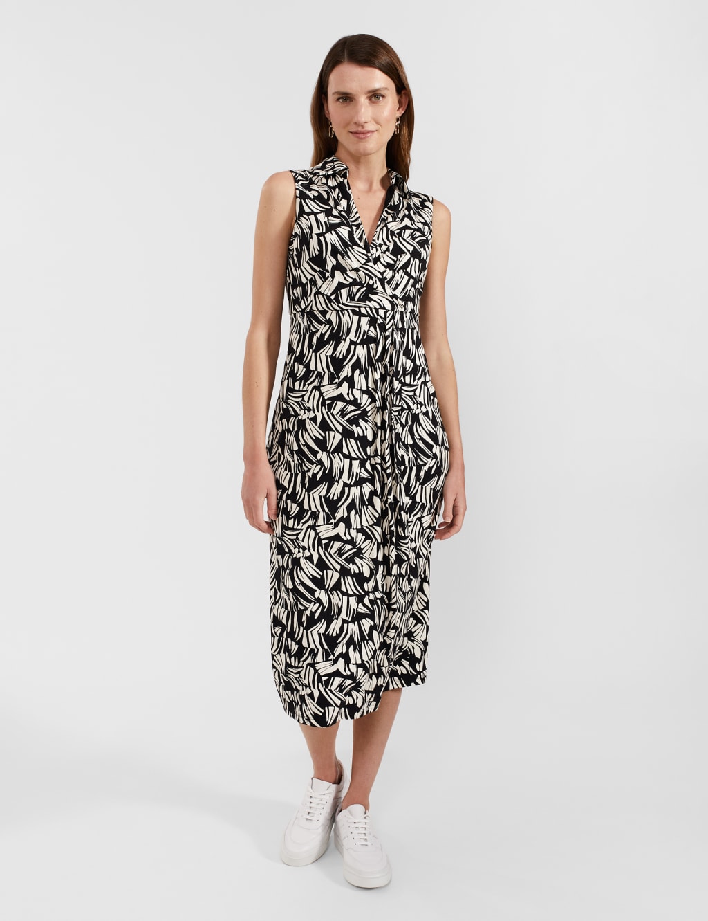 Jersey Printed V Neck Midi Wrap Dress Hobbs Mands