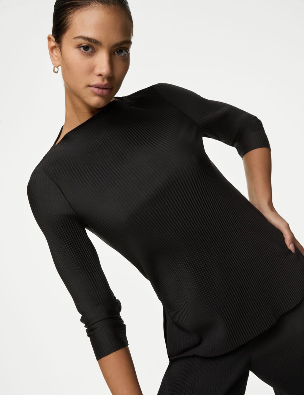 Jersey Ribbed Top | M&S Collection | M&S