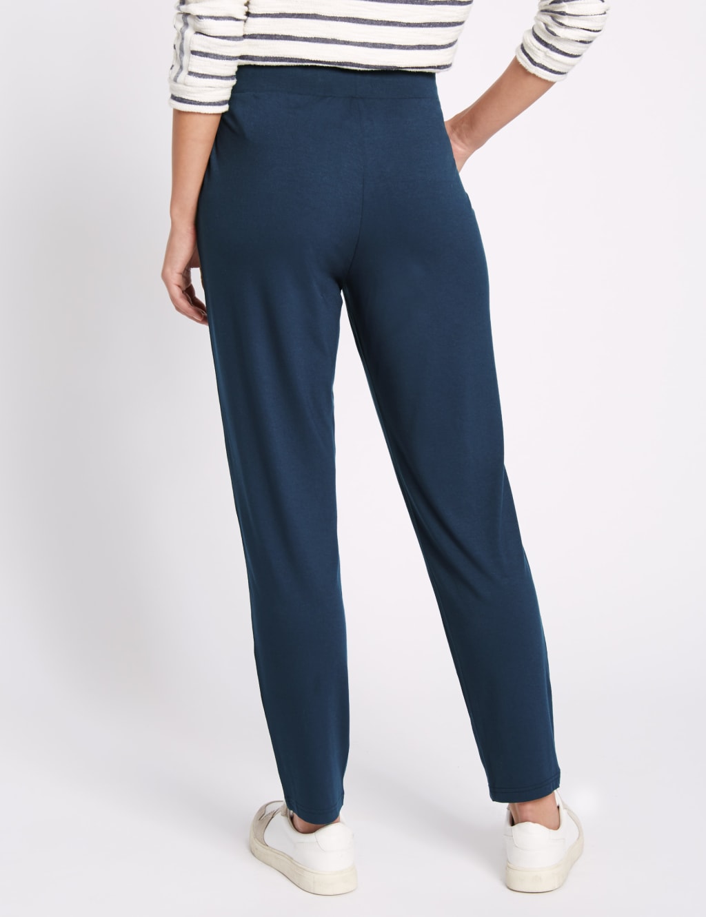 Jersey Tapered Leg Trousers | M&S Collection | M&S