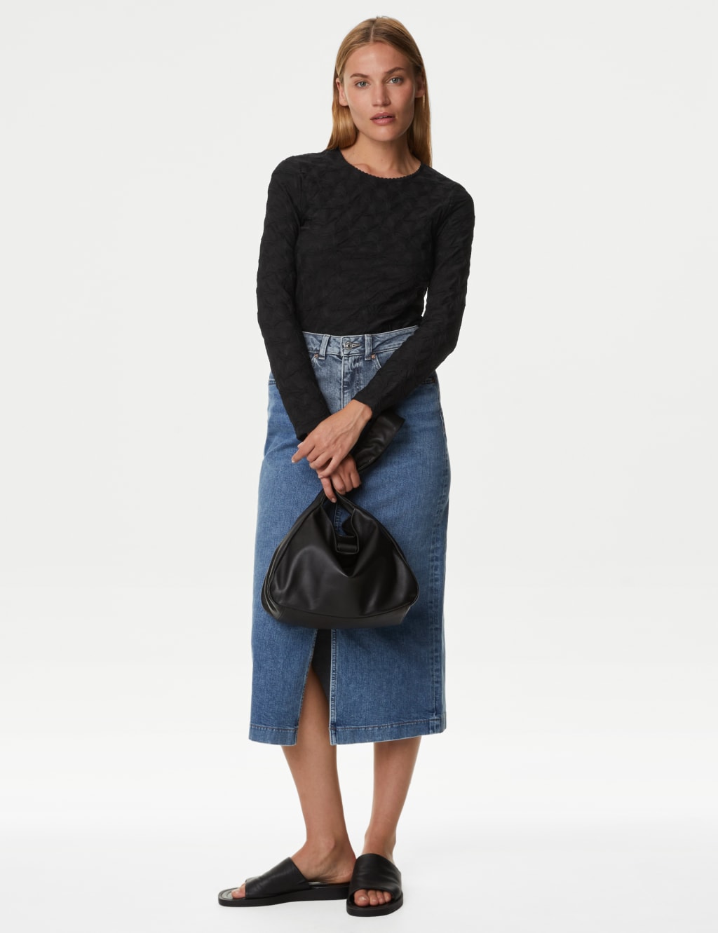 Jersey Textured Top | M&S Collection | M&S