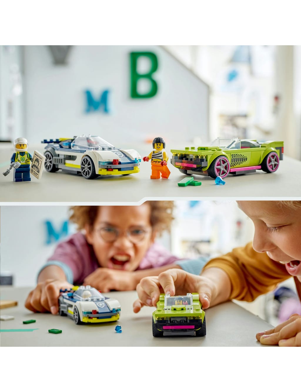 LEGO® City Police Car and Muscle Car Chase Set 60415 (6+ Yrs) | Lego | M&S