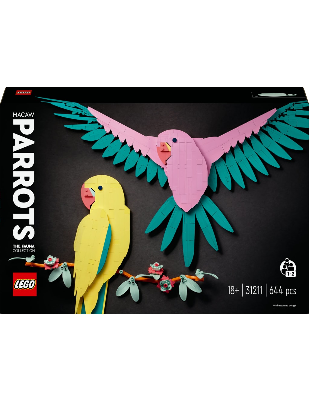 LEGO Art The Fauna Collection Macaw Parrots 31211 (18+ Yrs) | Lego | M&S