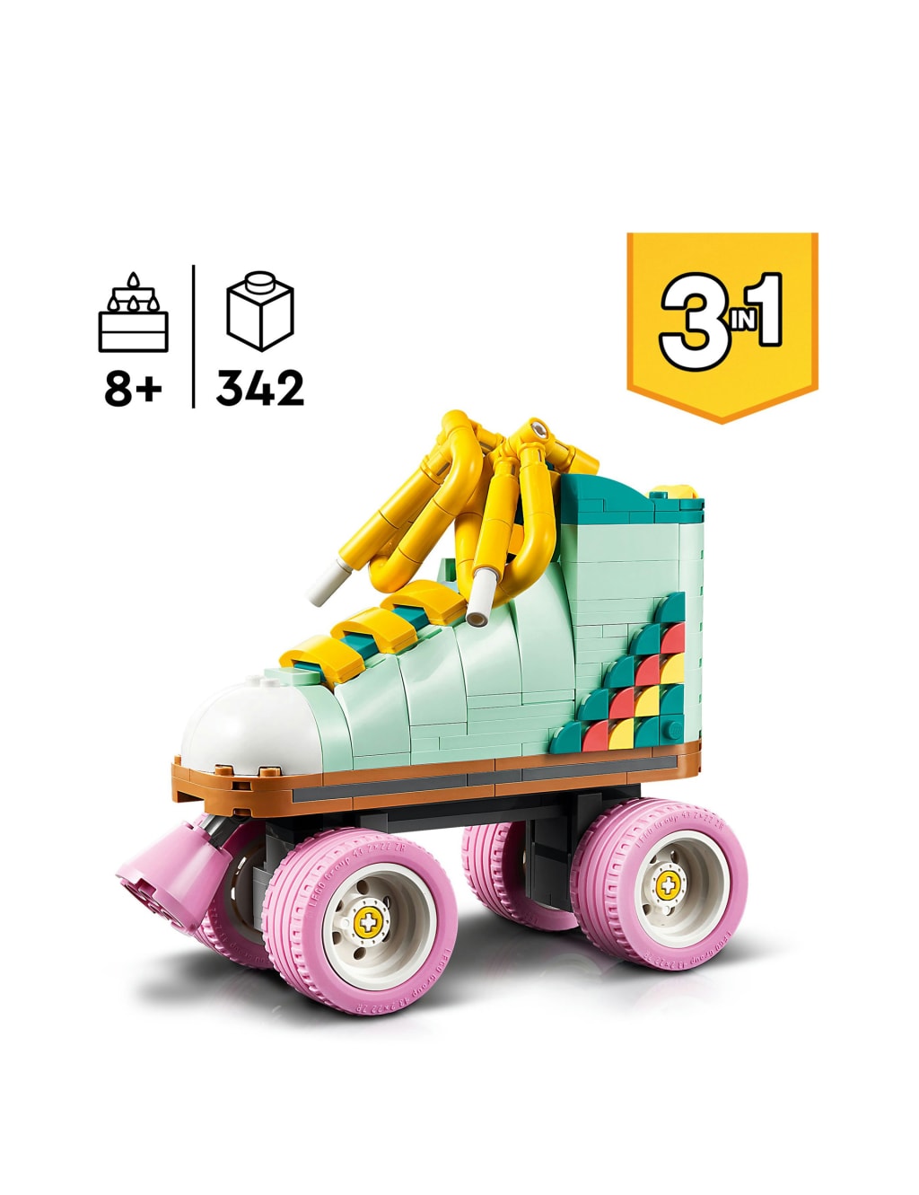 LEGO Creator 3in1 Retro Roller Skate Toy Set 31148 (8+ Yrs) | Lego | M&S