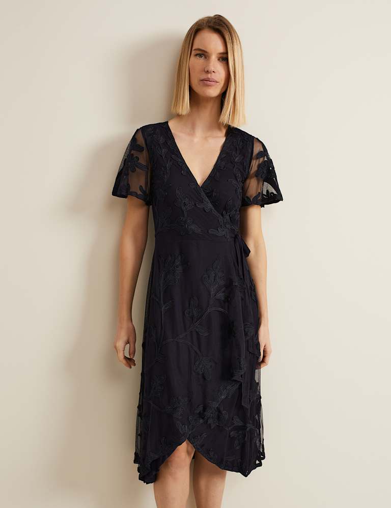 Lace Midi Wrap Dress | Phase Eight | M&S