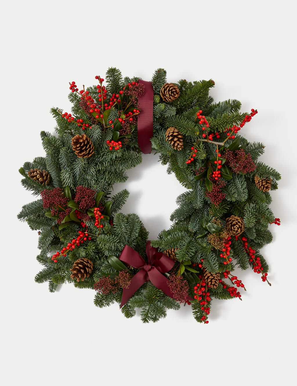 Buy Large Festive Red Wreath | M&S